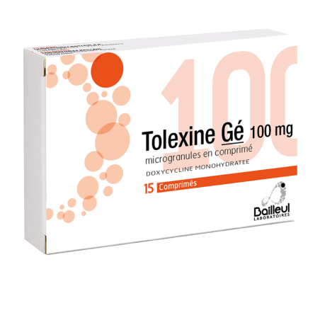 TOLEXINE Gé 100 mg, microgranules en comprimé - 15cps